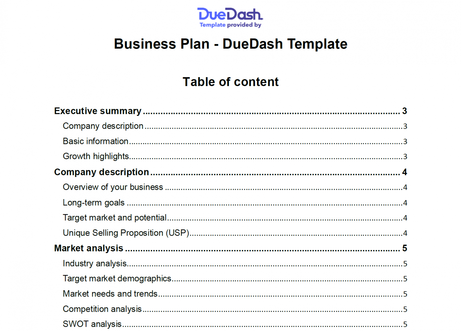 Craft your strategic business plan - DueDash